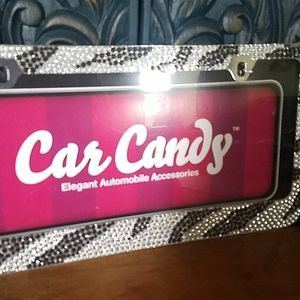 Other | Crystal Zebra Striped License Plate Frame | Poshmark